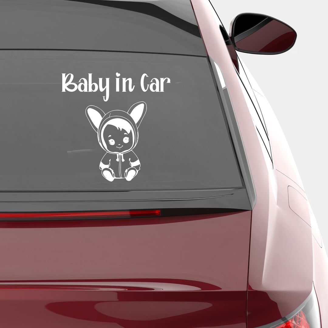 Baby in Car Sticker for Cars Vinyl Sticker for Car Windiw, Bumber Baby ...