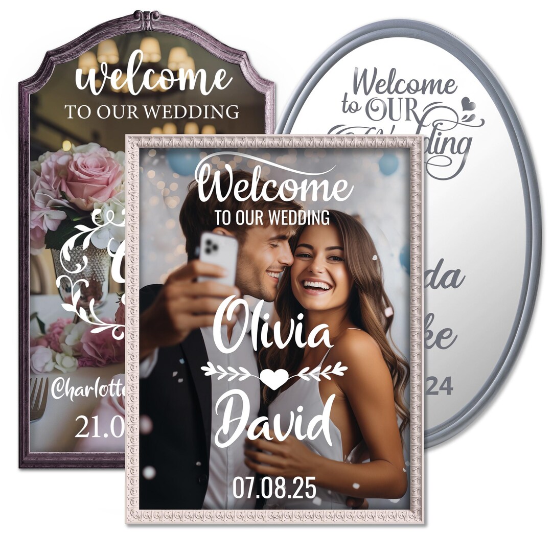 Personalized Welcome to Our Wedding Sign - Custom Wedding Welcome Sign ...