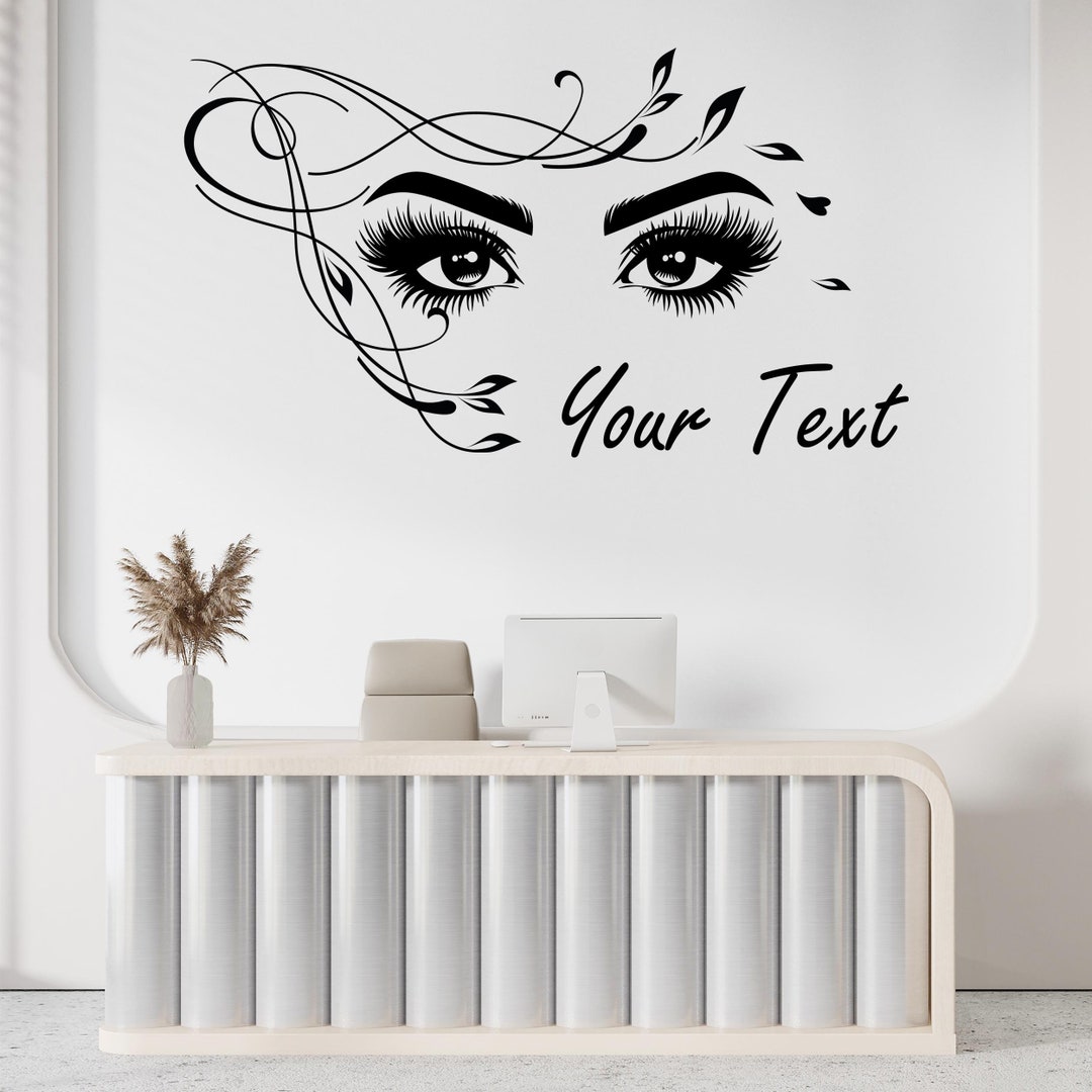 Lash Decals for Walls - Eye Wall Decal Fashion Eyelash - Eyelash Wall ...