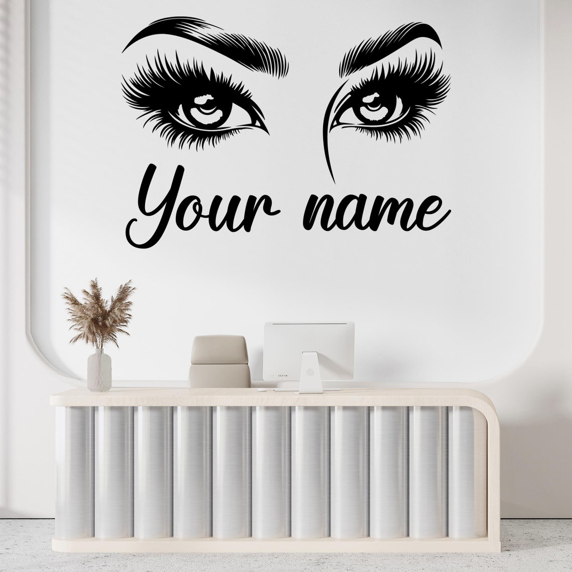 Lashes Make Everything Better Wall Decal - Eyebrow Window Decal ...