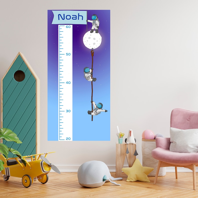Cool Astronaut in Space Height Chart for Children Decor - Etsy