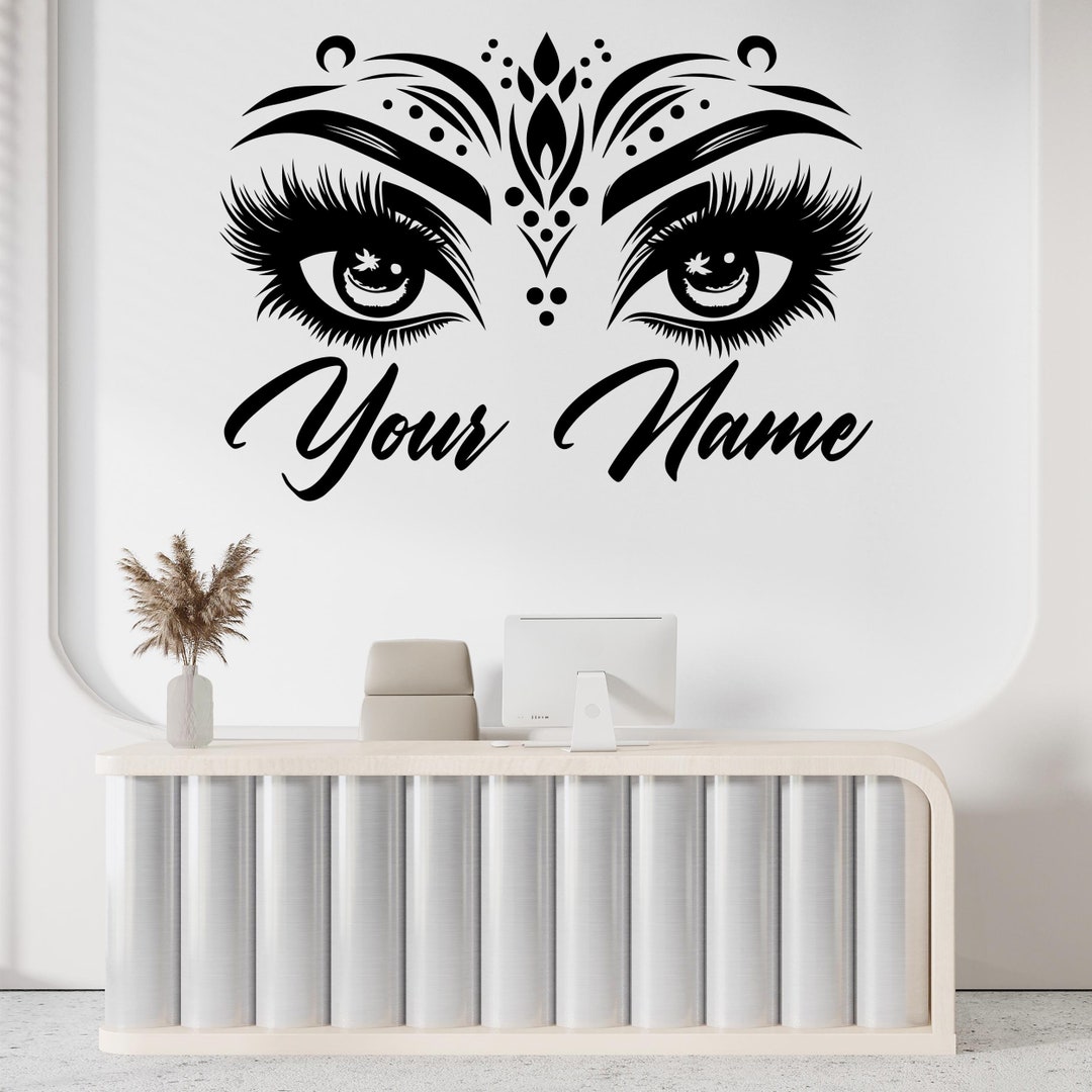 Eyebrow Wall Decal - Eye Wall Decal Fashion Eyelash - Wall Decals for ...
