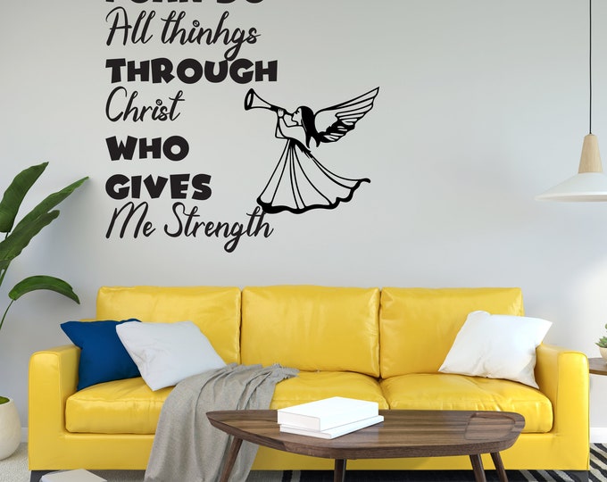 Jesus the Name Above All Names Christian Stickers Vinyl Wall Bible ...