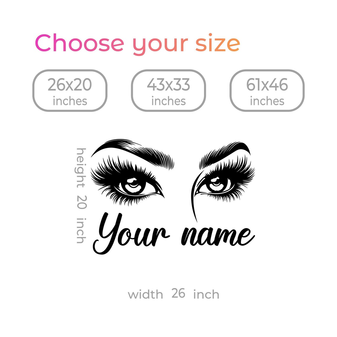 Lashes Make Everything Better Wall Decal - Eyebrow Window Decal ...