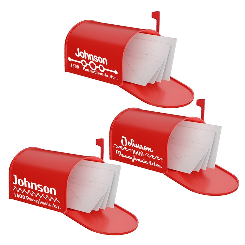 Custom Mailbox Numbers Address Decal Sticker Label for a Distinctive Touch Personalized Mailbox ...