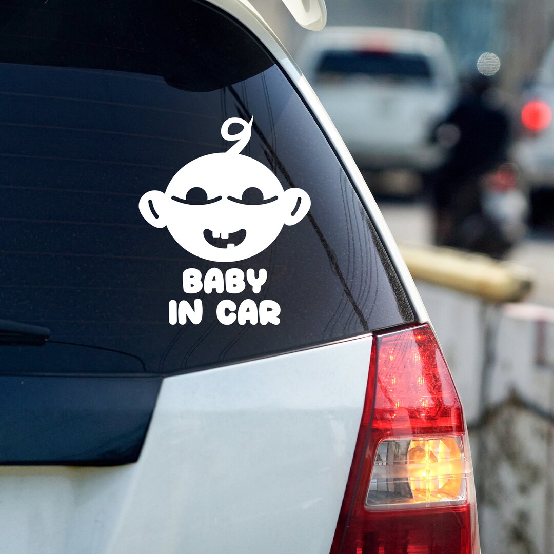 Baby in the Car Stickers - Baby on Board Car Sticker Adorable Baby in ...