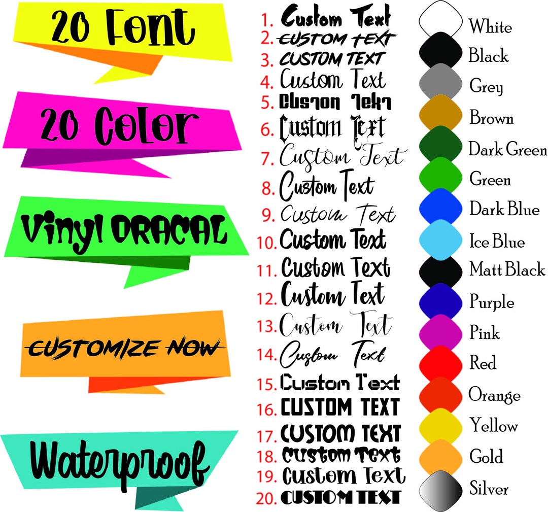 Personalized Design Your Own Name - Custom Vinyl Sticker - Initial ...