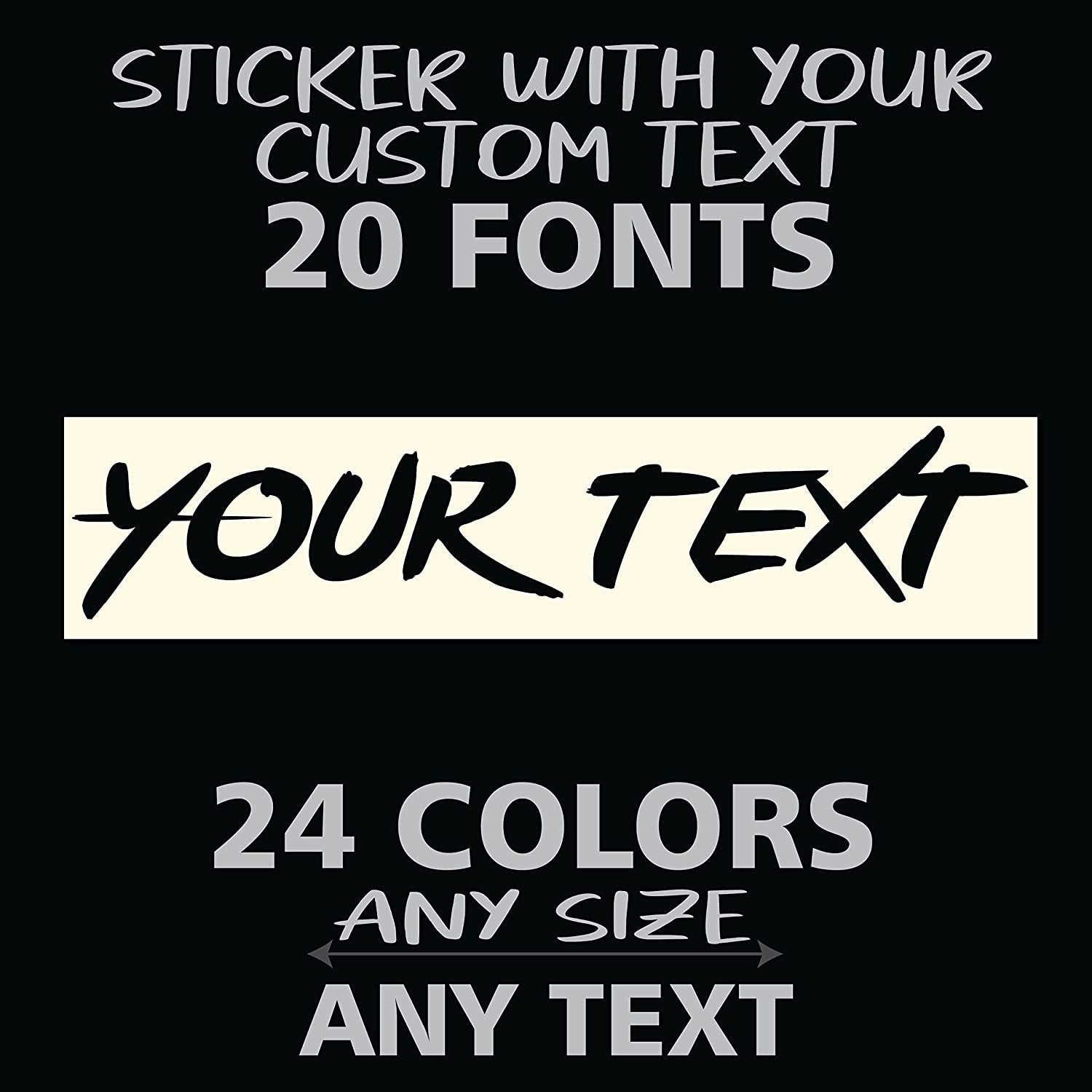 Personalized Lettering Vinyl Sticker With Your Own Custom Text Name ...