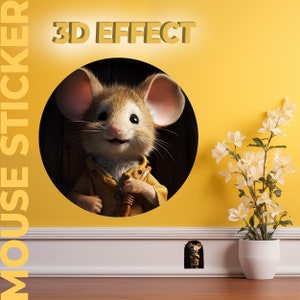 Mouse Hole Wall Sticker Mouse House 3D Wall Stickers Mouse in the Wall ...