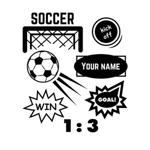 Personalized Decal With Soccer Goal Ball Score and Motivating Slogans ...