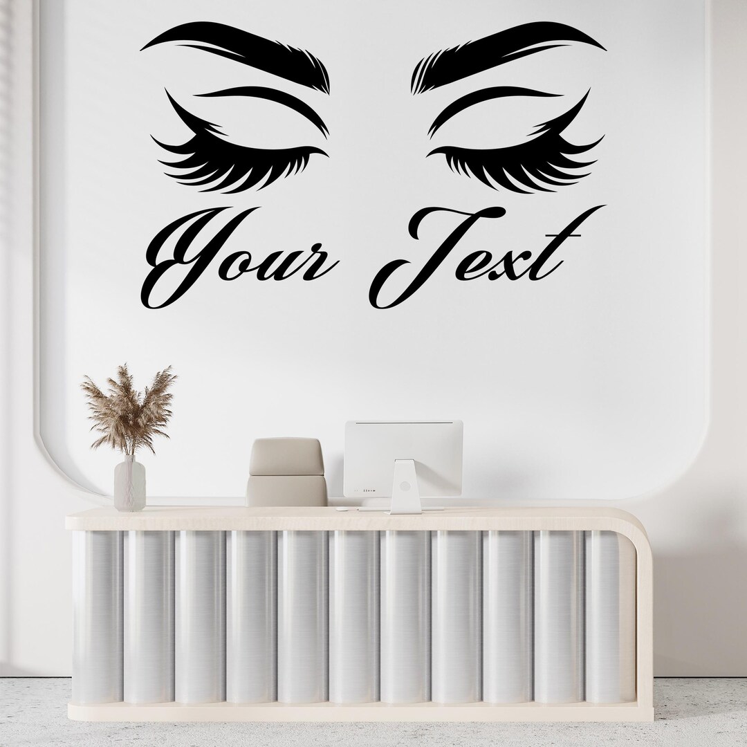 Beauty Wall Decals Quotes - Makeup Room Decal - Eyelash Wall Decals ...