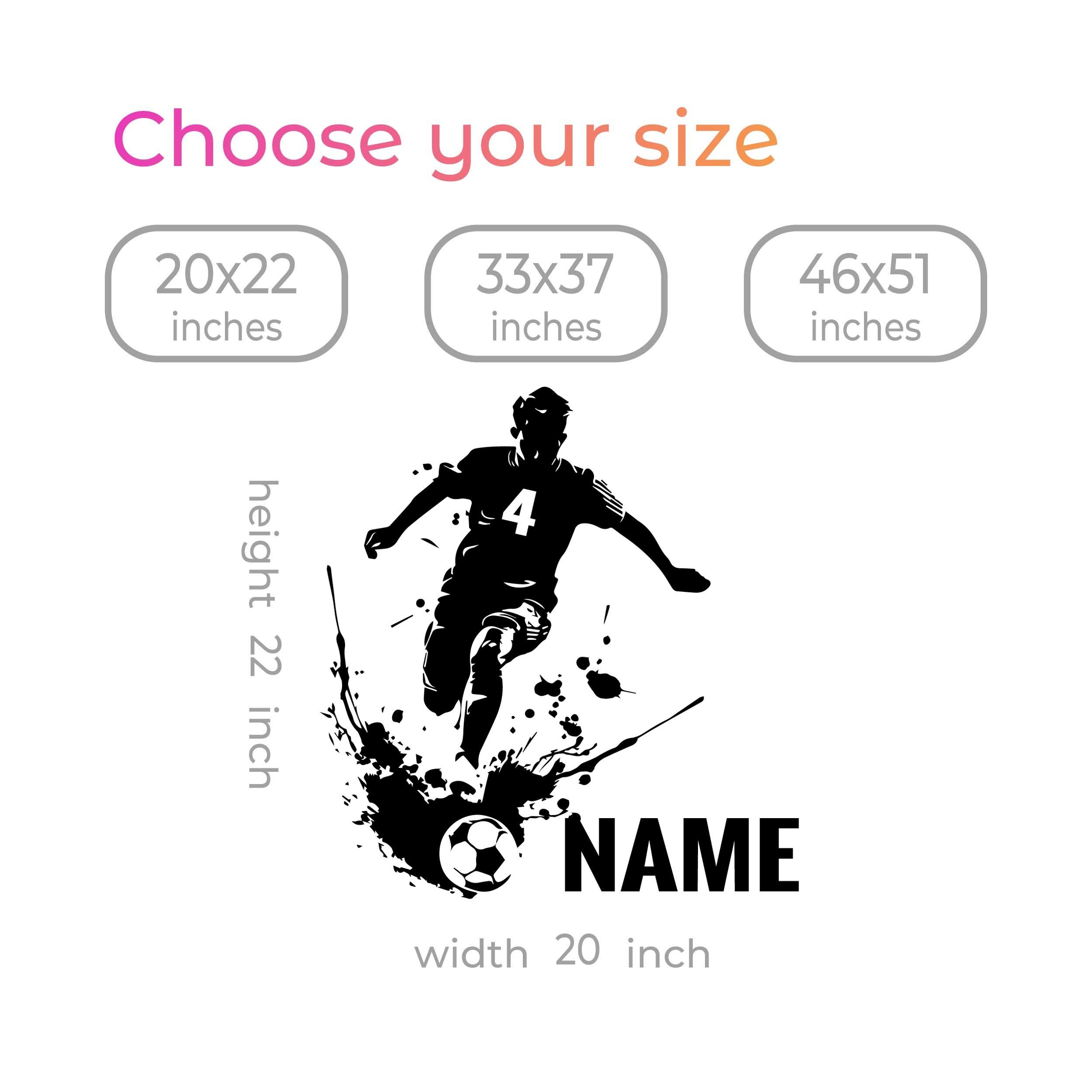 Soccer Player Wall Decals - Custom Name Wall Decal Soccer - Soccer Wall ...