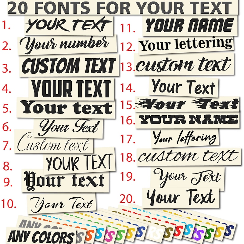 Lettering Decal - Etsy