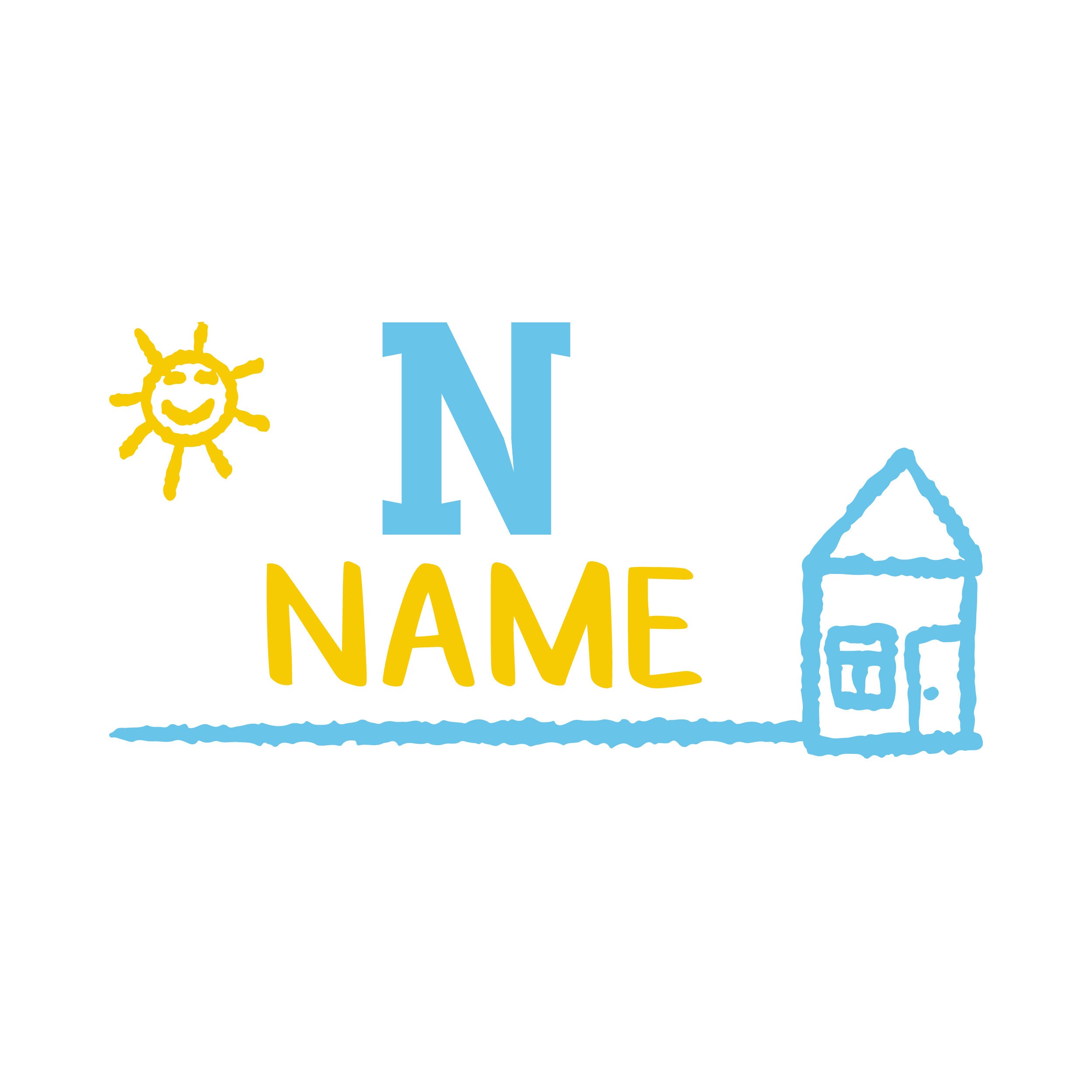 Letter J Wall Decor With Cute House Painting - Name Sign Baby Initial ...