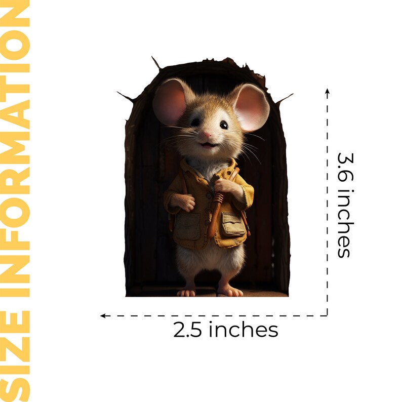 Mouse Hole Wall Sticker Mouse House 3D Wall Stickers Mouse in the Wall ...