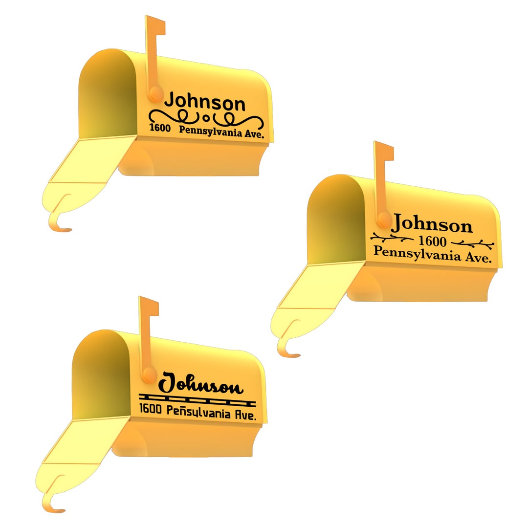 Custom Die Cut Decals for Mailbox - Number Stickers for Mailbox ...