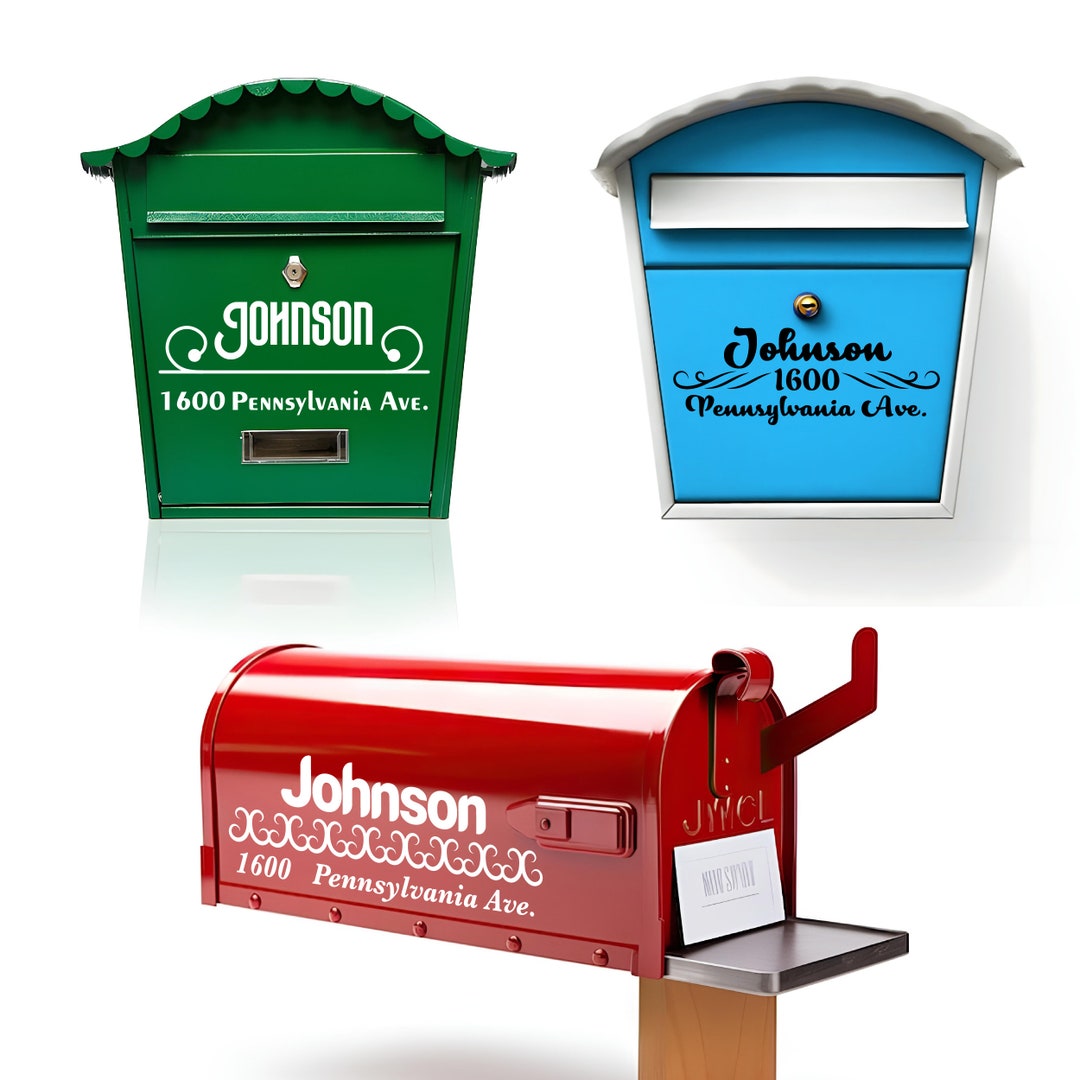 Mailbox Number Vinyl Self Stick - House Numbers for Outside With Name ...