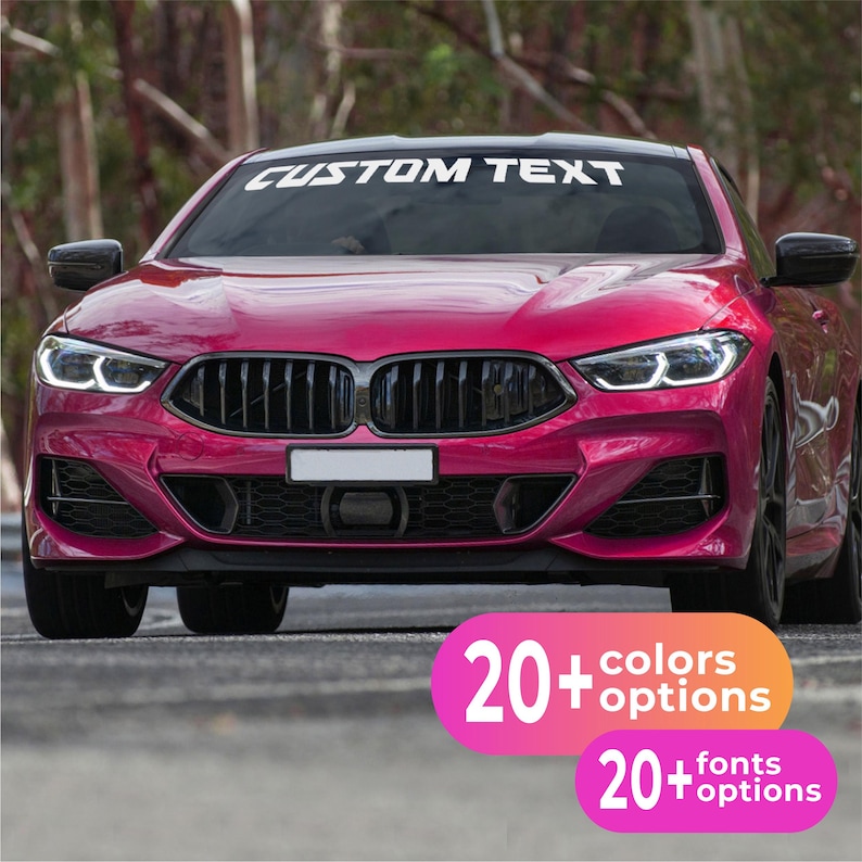 Custom Windshield Decal for Vehicles - Personalized Vinyl Lettering for ...