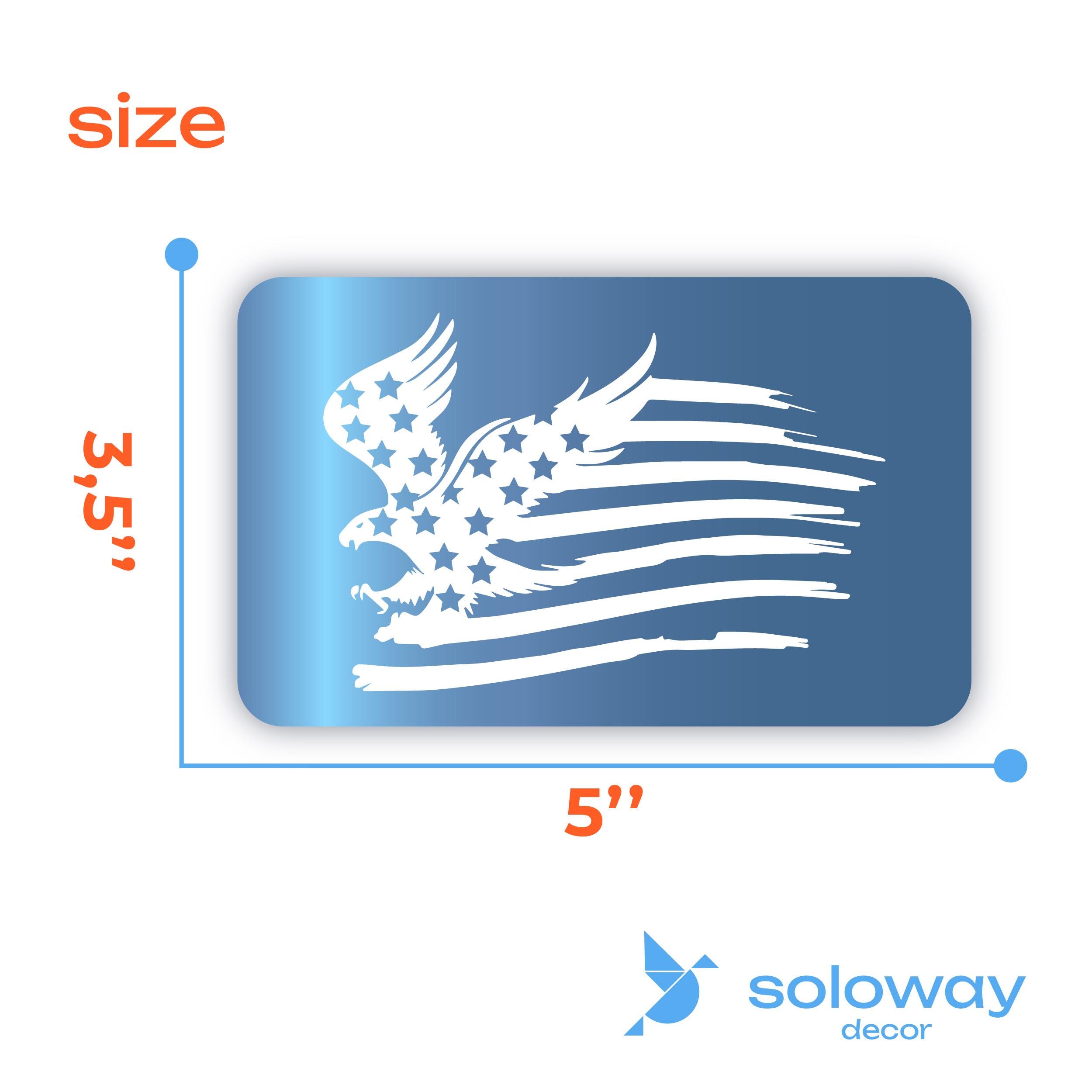 American Flag Decals Eagle - Window Decals - Made in USA - Car Stickers ...