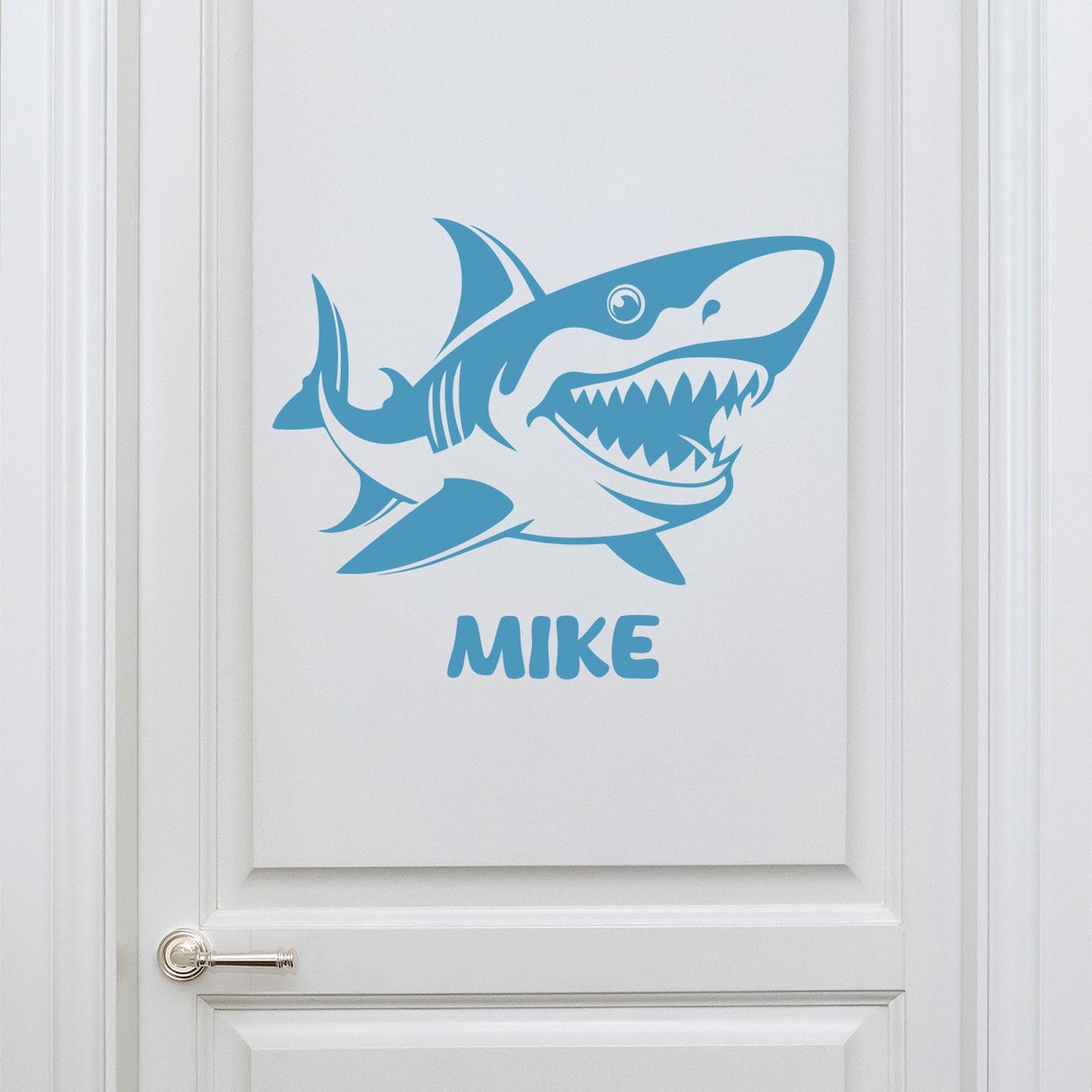 Baby Shark Stickers Baby Room Wall Decals Name Nursery Personalized ...