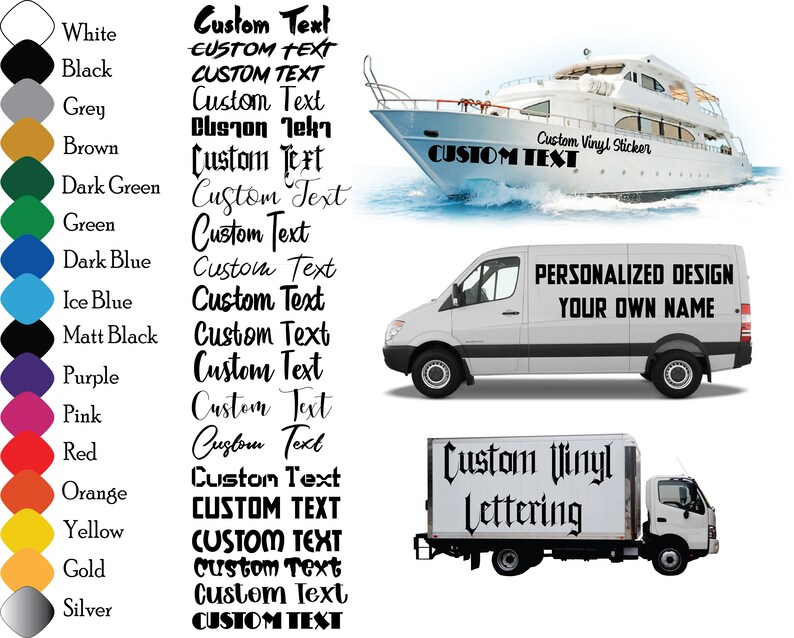 Custom Vinyl Decal - Decals Lettering Personalized - Personalized ...