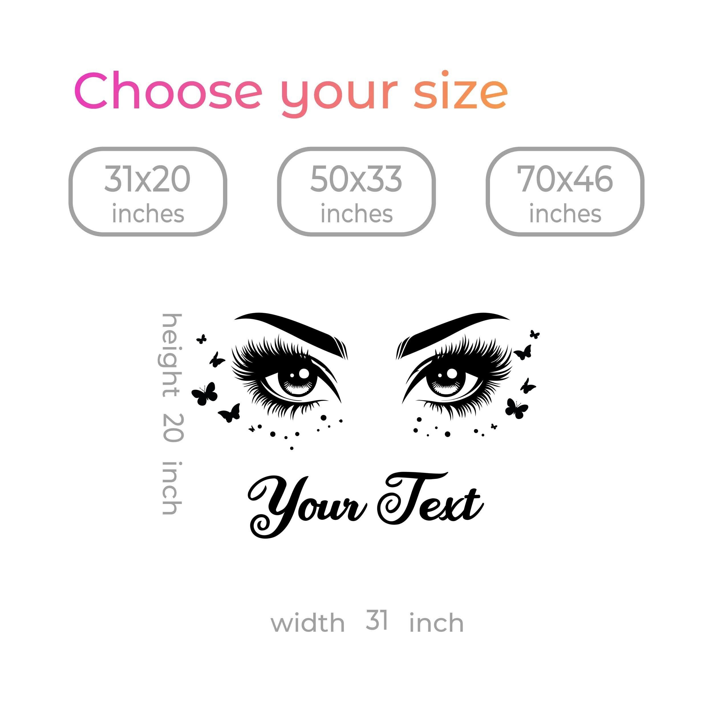 Eyelash Wall Decal Stickers - Eyelash Window Decal - Eye Wall Decal ...