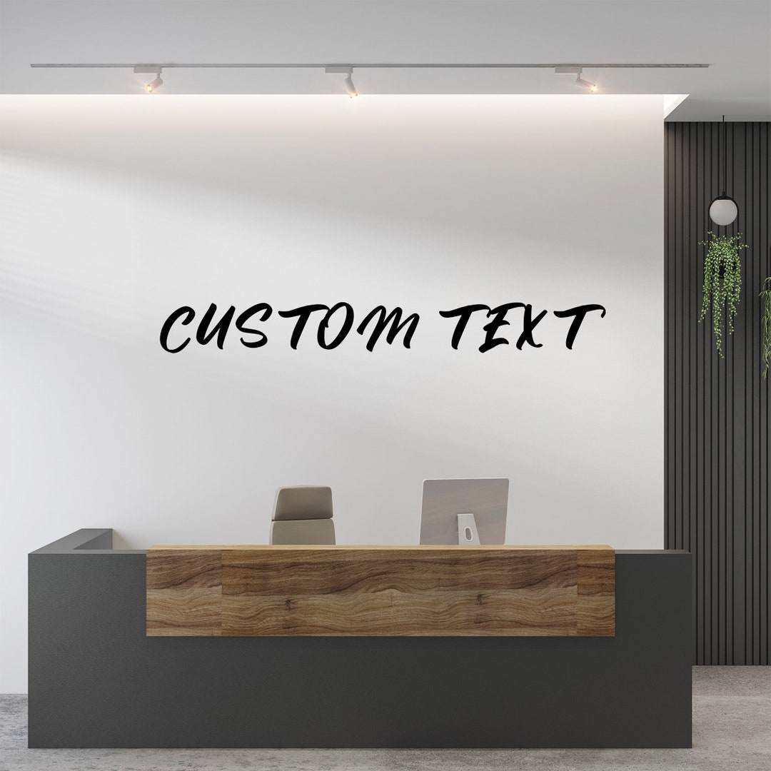 Custom Yoga Studio Signage - Decorative Vinyl Lettering With Stylish ...