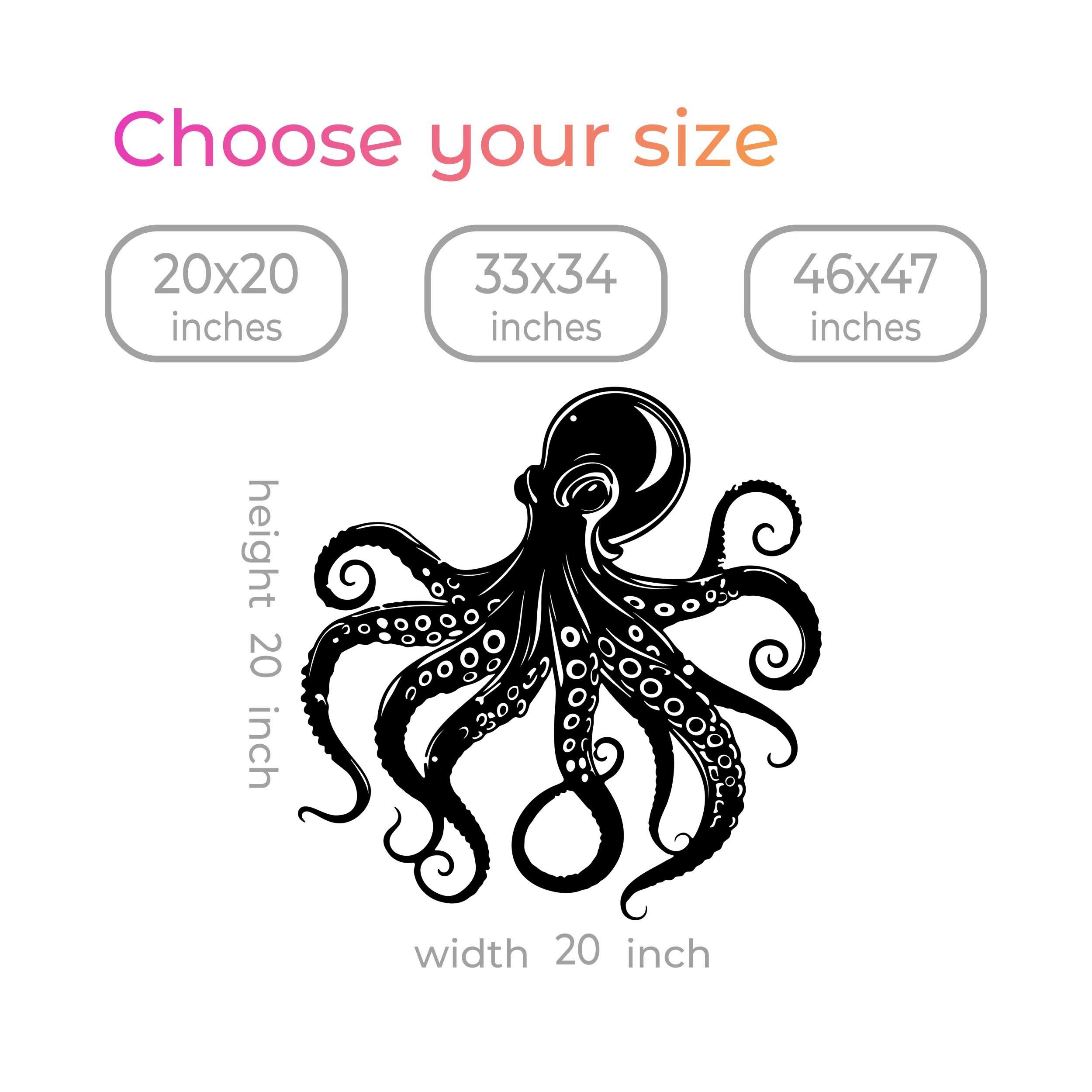 Octopus Toilet Decal - Octopus Wall Decal Bathroom - Octopus Vinyl Wall ...