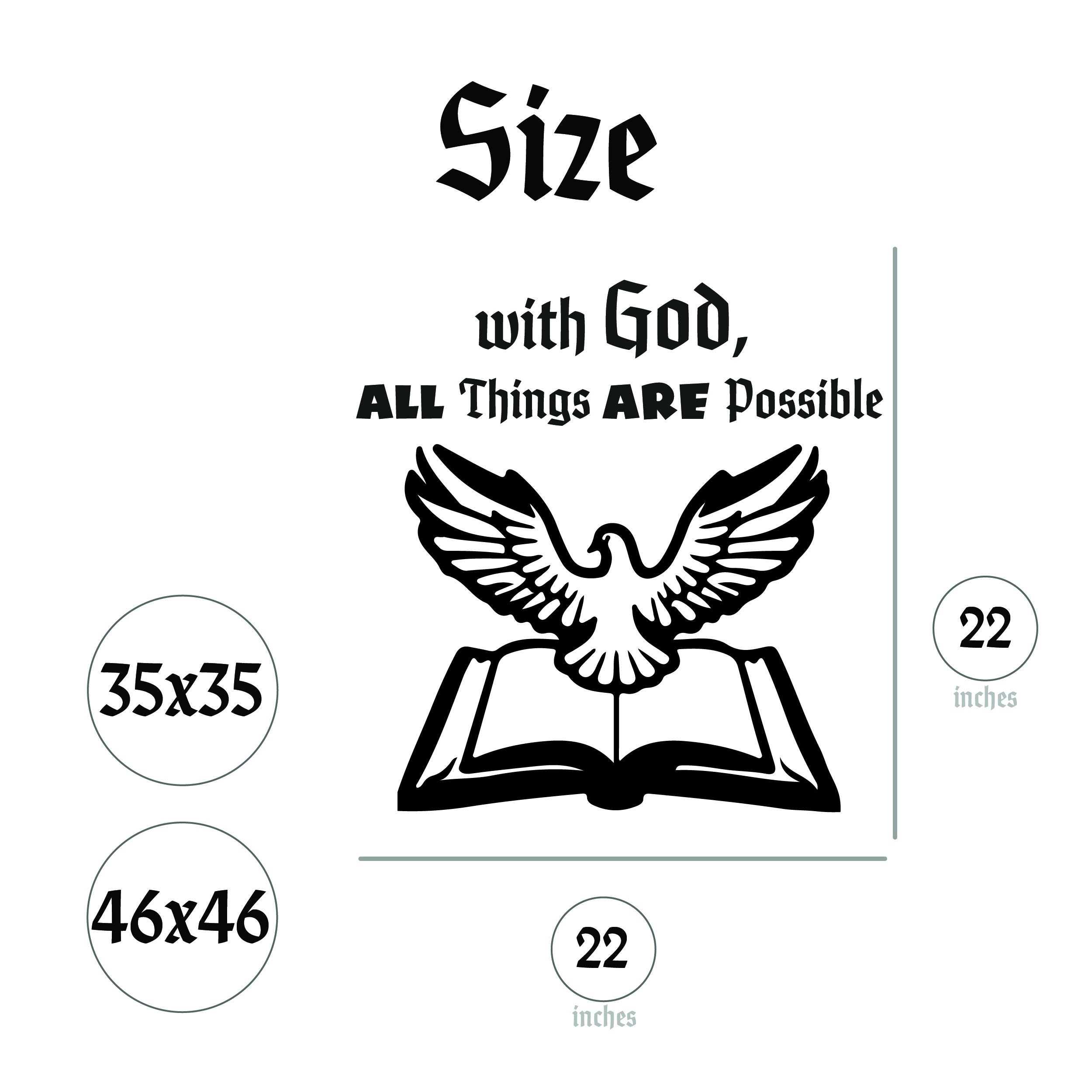 Bible Verse Wall Decals With Bible Quote and Pigeon Sitting on Bible ...