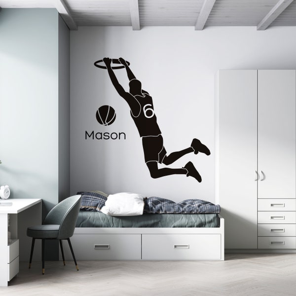Basketball Wall Decal - Etsy