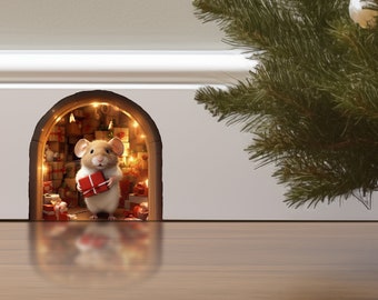 Mouse Stickers for Walls Mouse Decals Mouse Hole 3d Mouse Wall Decal ...