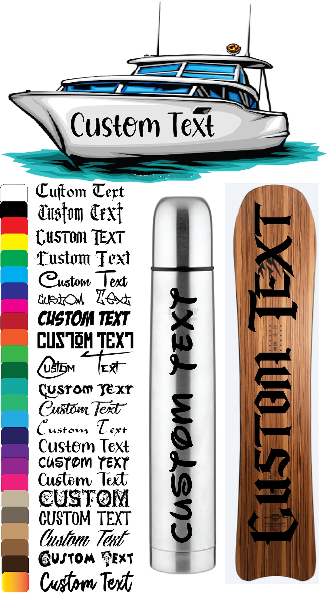 Personalized Design Your Own Name - Custom Vinyl Sticker Car Window ...