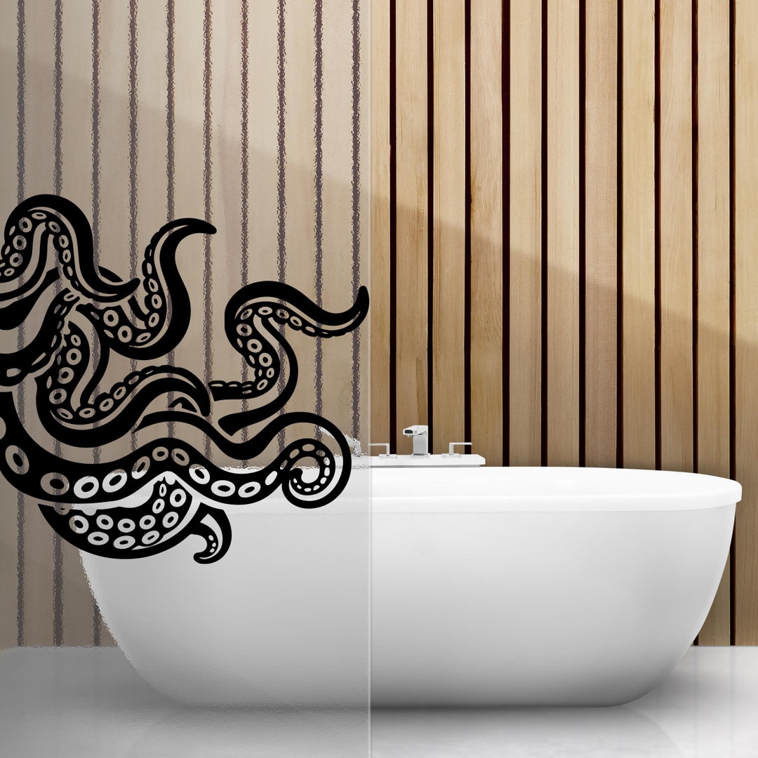 Octopus Toilet Decal - Octopus Wall Decal Bathroom - Octopus Tentacles ...