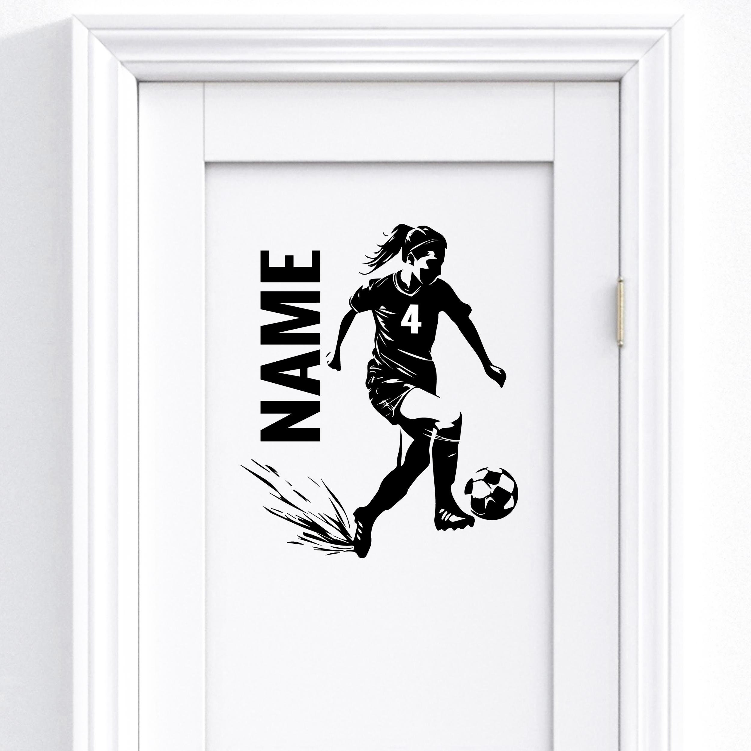 Wall Decals Soccer - Vinyl Soccer Player Wall Decal - Personalized ...