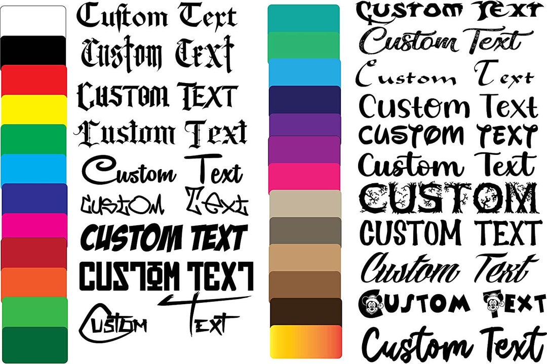 Custom Word Name Decal Sticker for Yeti RTIC Tumbler Cup, Laptop ...