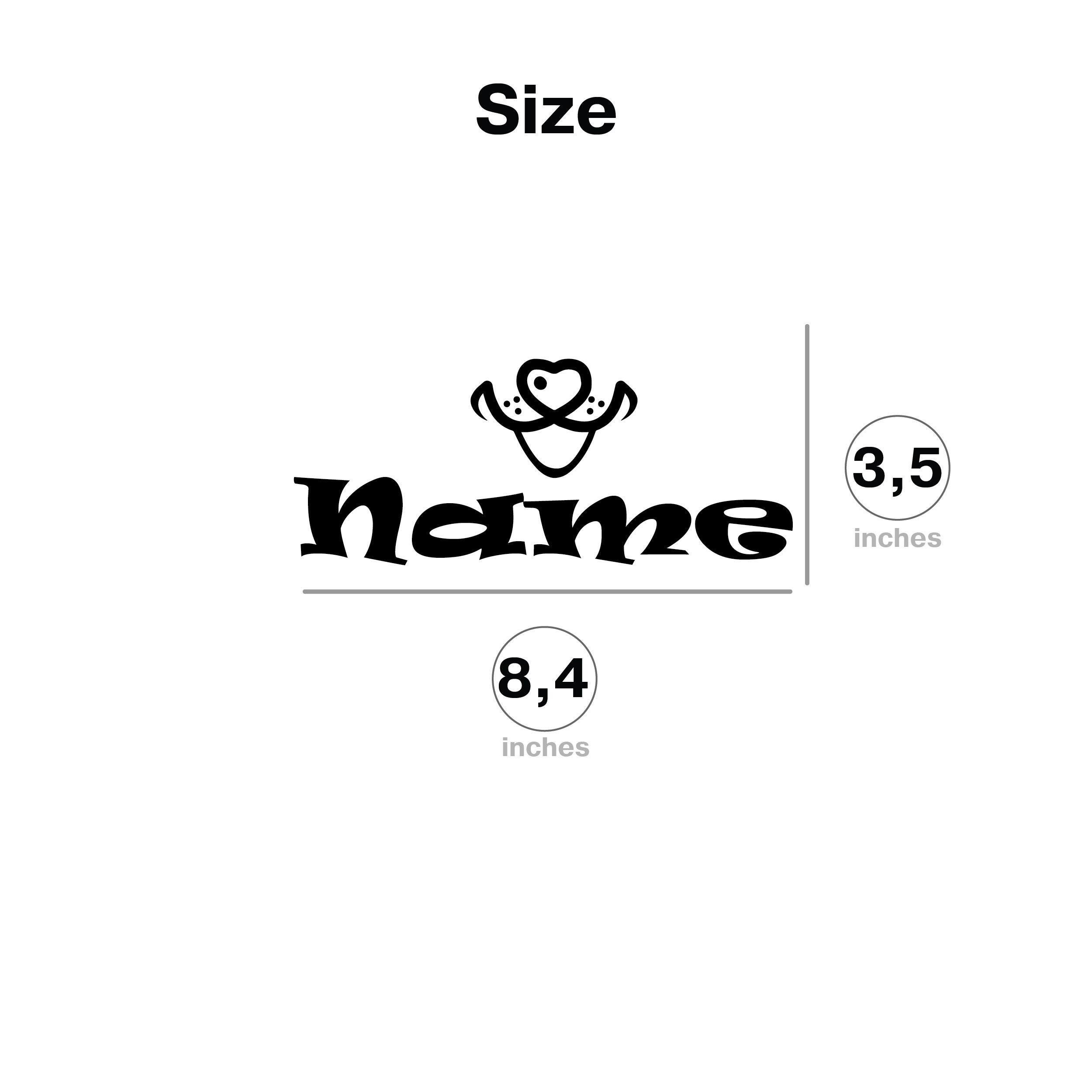Personalized Dog Name Decal With Custom Dog Name and Dog Mouth Dog and ...