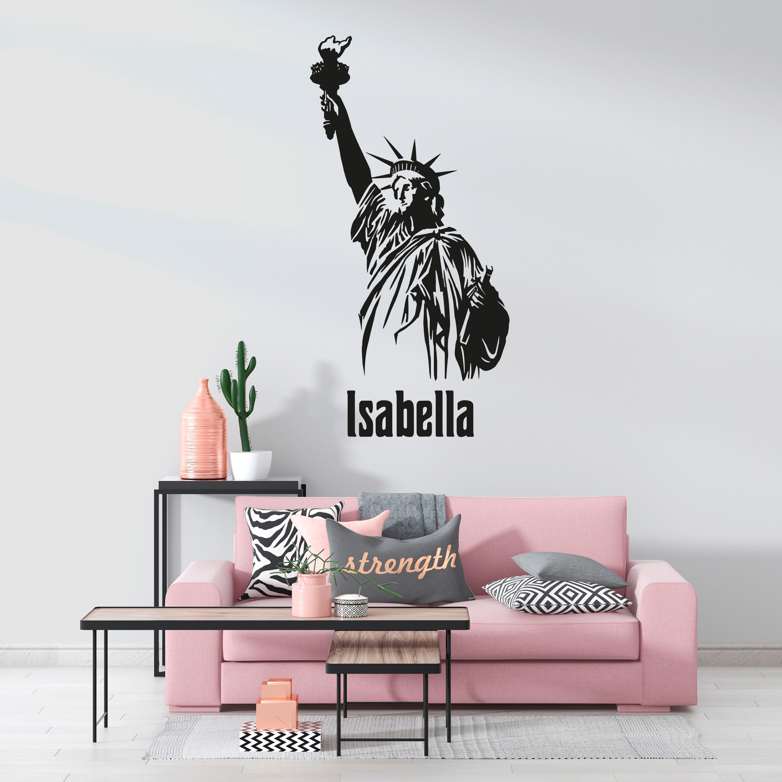 Name Custom Stickers of Statue of Liberty - Individual Statue of ...