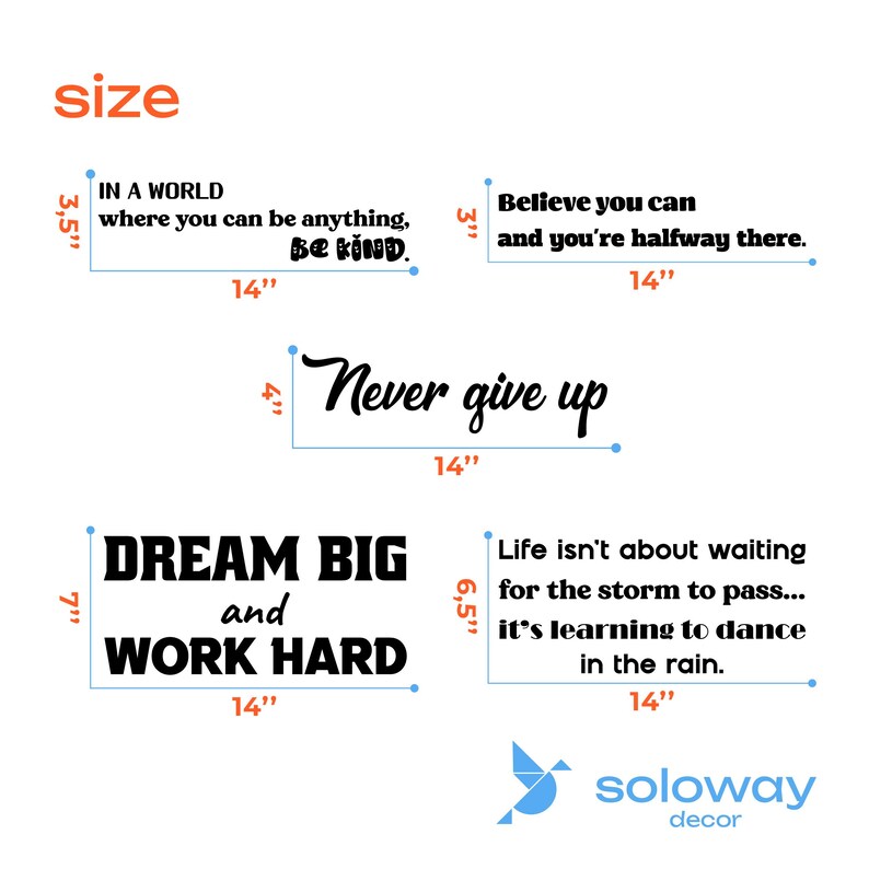 Motivational Quote Stickers Wall Decals Office Decor Motivational Wall ...