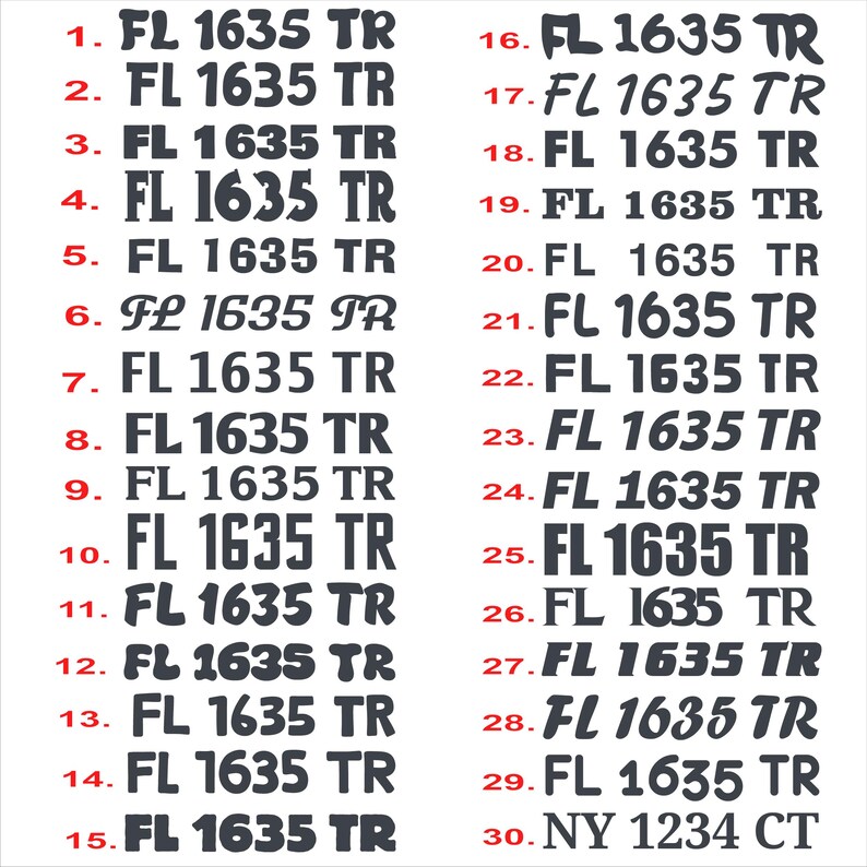 Personalized Boat Lettering & Number Decal - 2 Pack of Boat ...