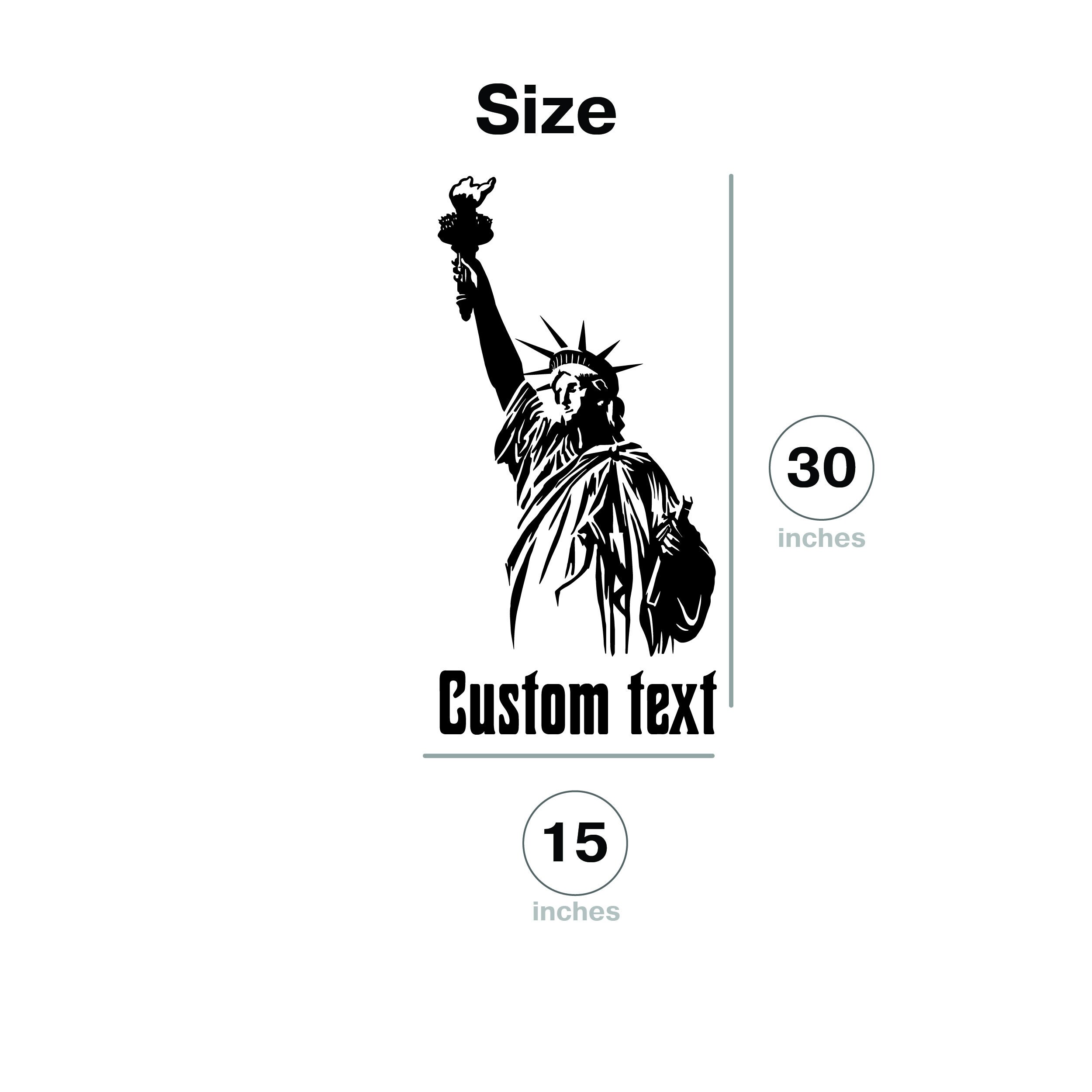 Name Custom Stickers of Statue of Liberty - Individual Statue of ...