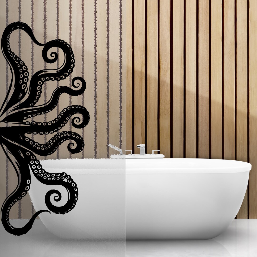 Giant Octopus Wall Decal Giant Octopus Wall Decal Kraken Tentacles ...