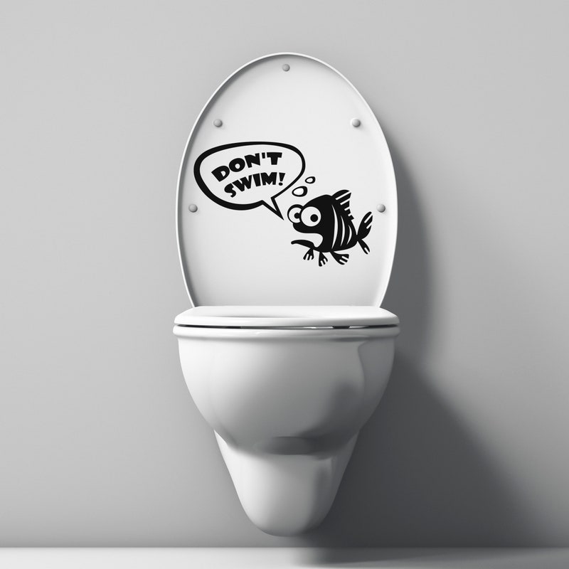 Toilet Bowl Sticker - Etsy