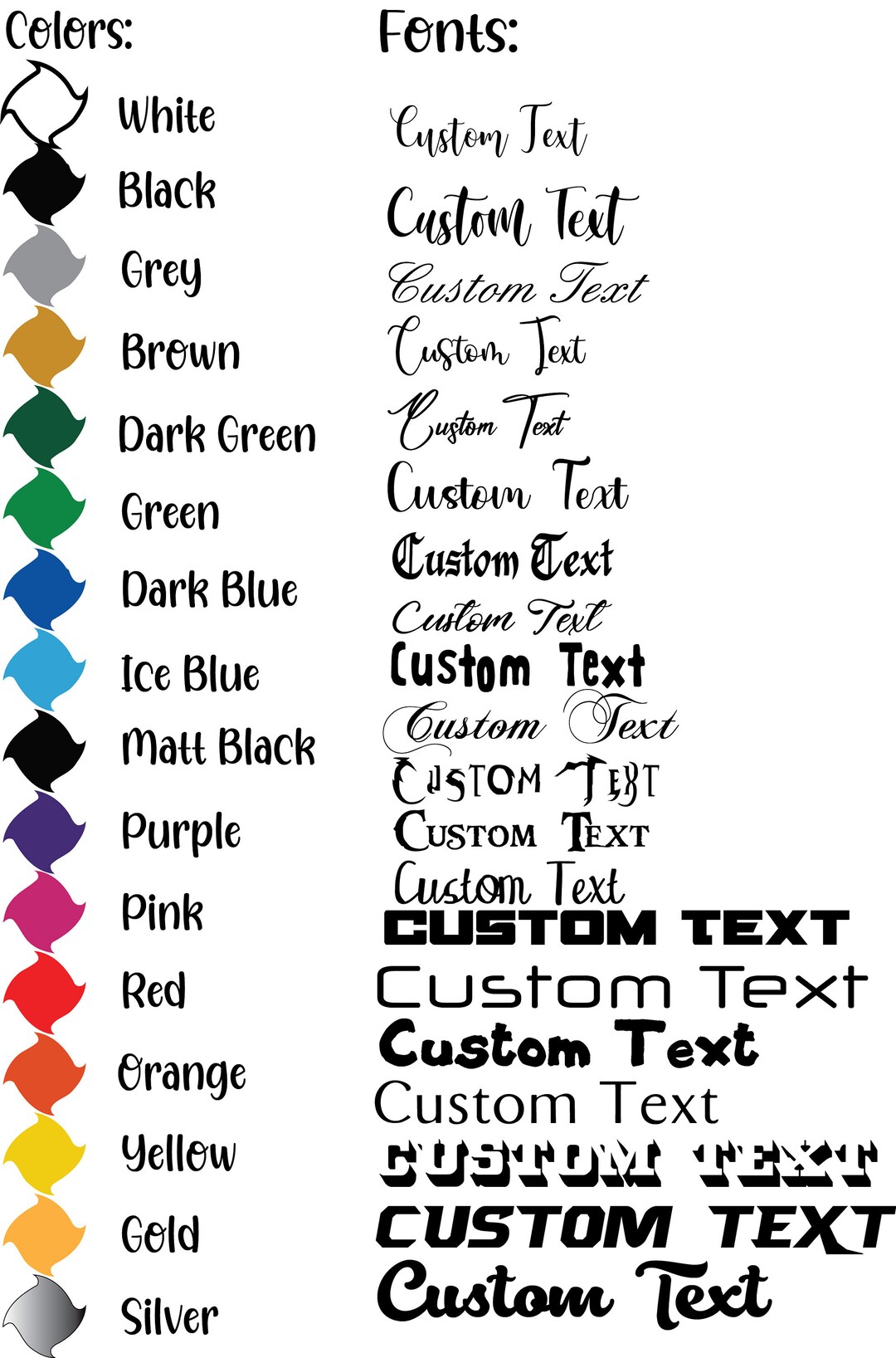 Personalized Custom Font Name Decal Sticker - Custom Vinyl Lettering ...