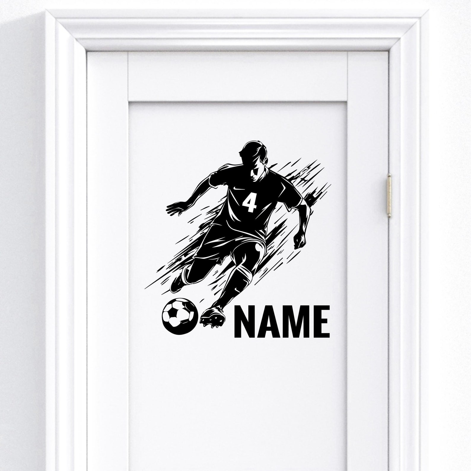 Soccer Silhouette Wall Decal - Wall Decals Soccer - Custom Soccer ...