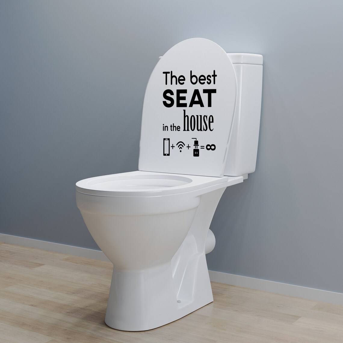 Toilet Sticker Rules Vinyl Decal the Best Seat in the House Black Sign ...