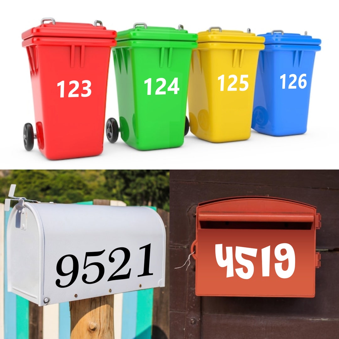 Custom Numbers Stickers - Personalized Numbers for Mailboxes, Windows ...