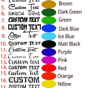 Graphic Name Letter Auto - Vehicle Door Banner Sign Personalized Decal ...