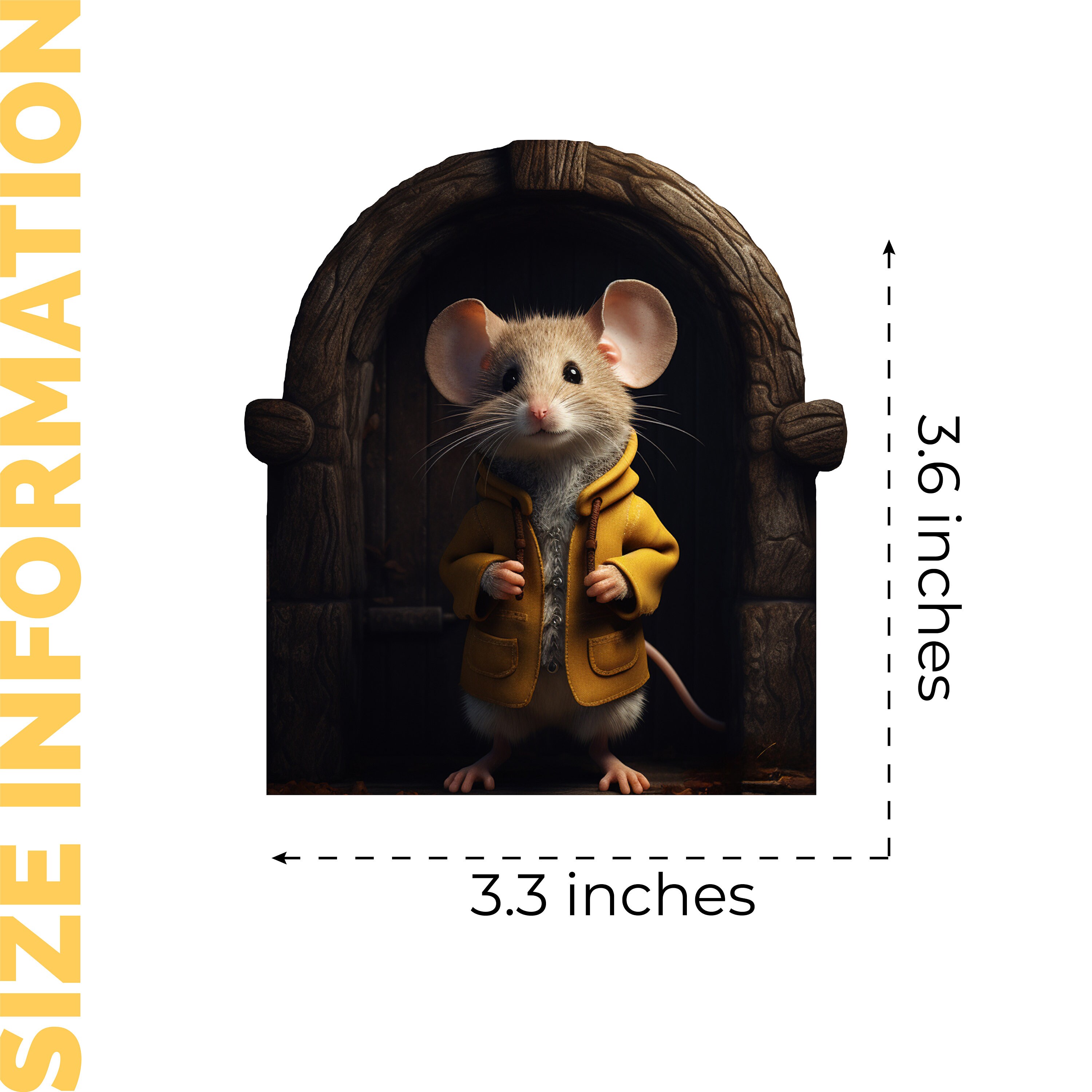 Mouse Decal 3d Wall Stickers Mouse Hole Wall Sticker Mouse Reading ...