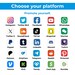 Custom Social Media Vinyl Stickers - Customized Name Username Logo ...