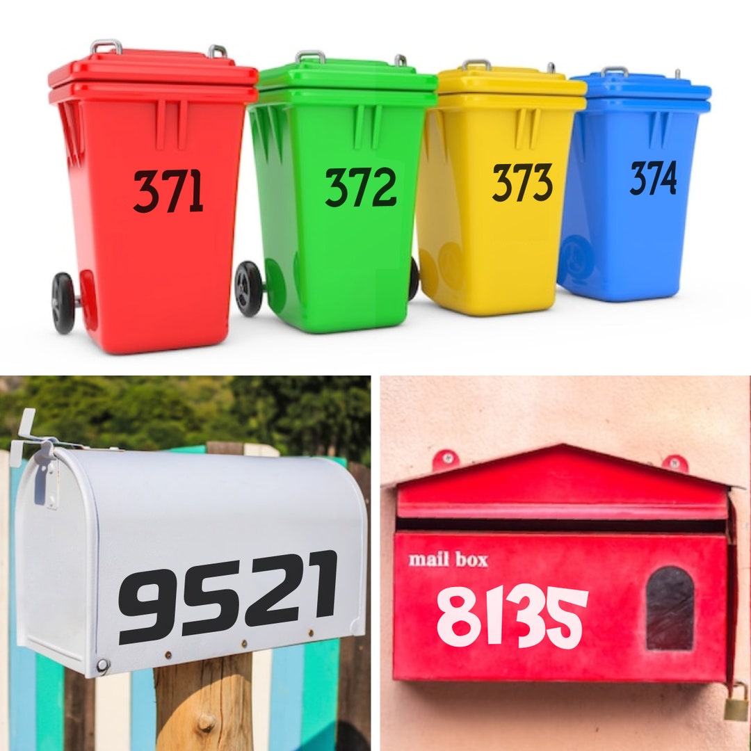 Vinyl Number Stickers Set - 0-9 Digits, 2 of Each - Perfect for ...